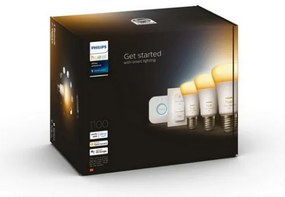 Propojovací zařízení Philips Hue BRIDGE a 3 ks LED žárovek E27 8W (75W) White Ambiance (2200-6500K) stmívatelné