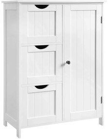 Koupelnová skříňka, se 3 zásuvkami a 1 dvířky 60 x 30 x 81 cm, bílá | VASAGLE
