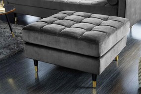 Designová taburetka Adan 80 cm šedý samet
