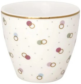 GreenGate Porcelánový hrnek na latté Kylie White-350ml