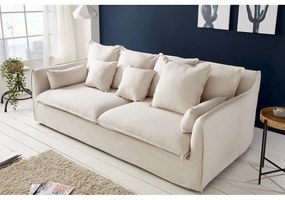 Massive home | Luxusní pohovka  Heaven 200cm  přírodní strukturovaná látka VÝPRODEJ