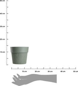 PLASTOVÝ KVĚTINÁČ SILVA LINE 16X14 CM MÁTOVÁ
