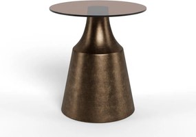 Konferenční stolek Dunsley 45 cm hnědý/bronzový