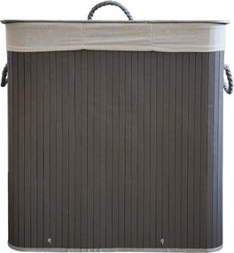 TRENDIE Bambusový koš na prádlo 150l šedý + DÁREK