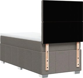 Box spring postel s matrací taupe 100 x 200 cm textil 3291597