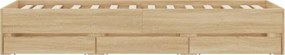 Rám postele se zásuvkami dub sonoma 75x190 cm kompozitní dřevo 3207331