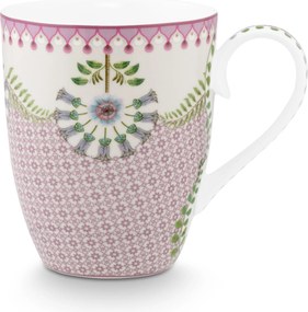 Pip Studio Lily &amp; Lotus sada 2 hrnků 350ml, lila (sada 2 hrnků v dárkovém balení)