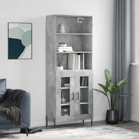 Skříň highboard betonově šedá 69,5x34x180 cm kompozitní dřevo 3189329