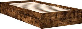 Rám postele se zásuvkami kouřový dub 100 x 200 cm kompozit 3280675