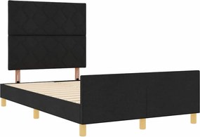 Rám postele s čelo Černá 120 x 190 cm textil 3344790