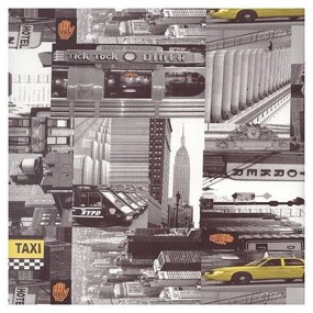 Samolepící fólie Gekkofix City taxi šíře 45 cm - dekor 736