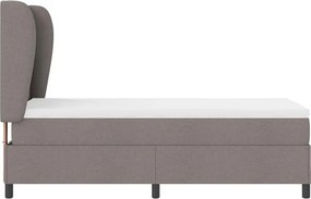 Postel s boxspringem s čelo Taupe 100 x 200 cm textil 3340554