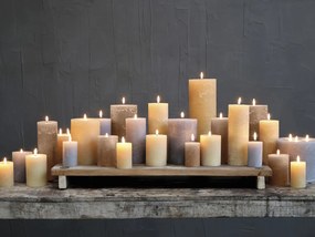 Medová široká svíčka Macon Rustic honey - Ø 7*15cm/ 60h