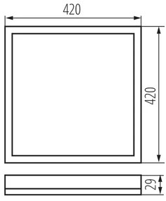Kanlux 31511- LED Koupel. stropní svítidlo AZPO LED/22W/230V 42x42 cm IP54 černá
