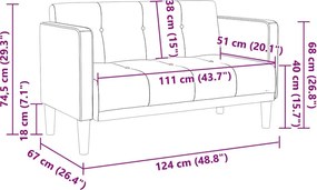 vidaXL Loveseat Sofa 111 cm textil [4100561] Barva: Modrá