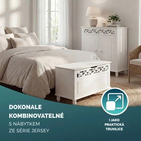 Komoda JERSEY, 76 x 65 x 35 cm, bílá Casaria