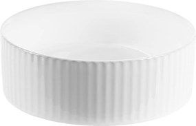 Invena Invena, kulaté keramické umyvadlo 360x360x120 mm, bílá lesklá, INV-CE-63-001-C