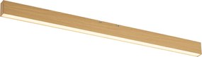 Moderní stropní svítidlo v barvě okrového dřeva vč. LED 3-stupňově stmívatelné 2700-4000K s DIP přepínačem - Keane