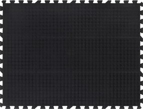 Gumová podlahová dlaždice černá 12 mm 90 x 120 cm 155672