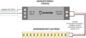 LED Solution LED pásek 9,6W/m 12V s krytím IP54 Barva světla: Studená bílá 07312