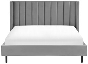Sametová postel 180 x 200 cm šedá VILLETTE Beliani