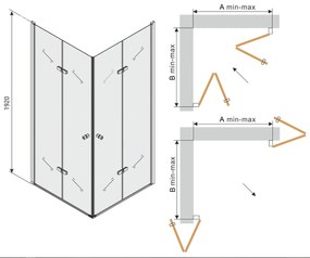 Sprchový kout MEXEN LIMA DUO - 121 variant rozměrů