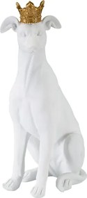 Dekorativní soška Dog 33 cm bílá