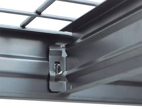 Kovový regál BULLRACK RIVET, 200x210x60 cm, 4x síťovaná drátěná police, 600 kg na polici, zinek