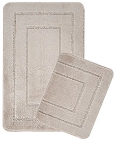 Světle hnědé koupelnové předložky v sadě 2 ks 50x80 cm Cerceve – Foutastic