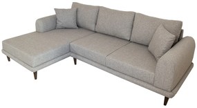 Hanah Home Čtyřmístná pohovka NERO šedá levá 250 cm