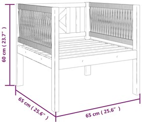vidaXL Marketos Zahradní křeslo s poduškou masivní akáciové dřevo