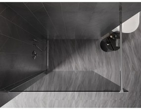 Mexen, Mexen Kioto-X sprchová stěna 150 x 200 cm, grafit 10 mm, chrom - 800-150-101-01-40-X