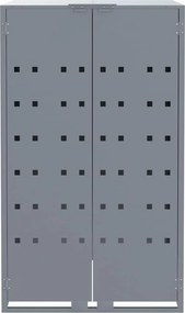 Box na 4 popelnice šedý 276 x 79 x 117 cm ocel 3279989