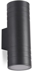 Kobi | Venkovní nástěnné svítidlo 2xGU10/35W/230V IP54 kulatý černá | KB0373