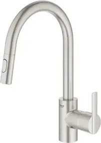 Grohe - Dřezová baterie s výsuvnou sprškou, supersteel