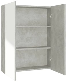 vidaXL Marketos Koupelnová skříňka se zrcadlem 60x15x75 cm MDF betonově šedá