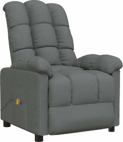 Masážní křeslo tmavě šedé textil 289807