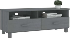 TV stolek HAMAR tmavě šedý 106 x 40 x 40 cm masivní borovice 340470