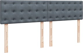 Box spring postel s matrací tmavě šedá 200x200 cm samet 3287843