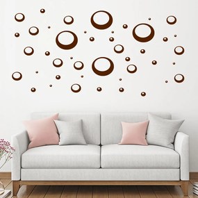 Živá Zeď Samolepka na zeď Bubliny Barva: hnědá, Velikost: 100 x 117 cm