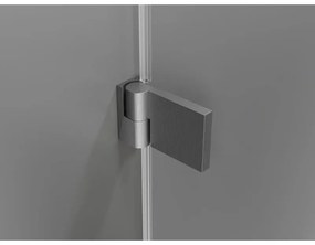 Mexen Lunar-B, sklápěcí sprchový kout levý 100 x 100 cm, 8mm čiré sklo, profil grafit broušený, 832-100-100-66-00-L
