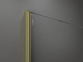 Mexen Kioto sprchová stěna Walk-in 100 x 200 cm, průhledná 8 mm, zlatá kartáčovaná - 800-100-101-55-00