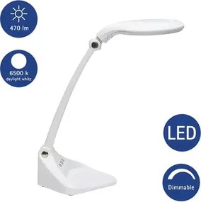 Maul Iris 8261202 bílá / LED lampa s lupou / stmívatelná