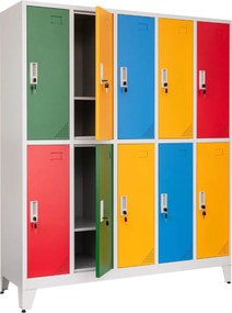 Kovová šatní skříň na oblečení Peru Color