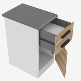 Kuchyňská skříňka Belini Premium Full Version spodní se zásuvkami 40 cm dub wotan s pracovní deskou  TOR SDSZ40/0/WT/DW/B/B1/PP
