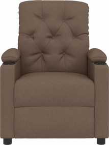 Polohovací křeslo hnědé textil 339106