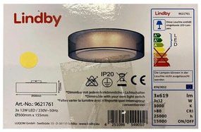 Lindby | Lindby - LED Stmívatelné stropní svítidlo AMON 3xLED/12W/230V | LW0018
