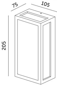 LED Venkovní nástěnné svítidlo ENTERA LED/10W/230V 4000K IP54