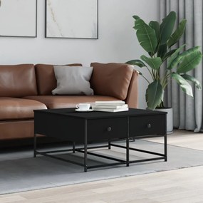 Konferenční stolek černý 80 x 80 x 40 cm kompozitní dřevo