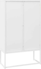 Komoda bílá 80 x 35 x 135 cm ocel 335875